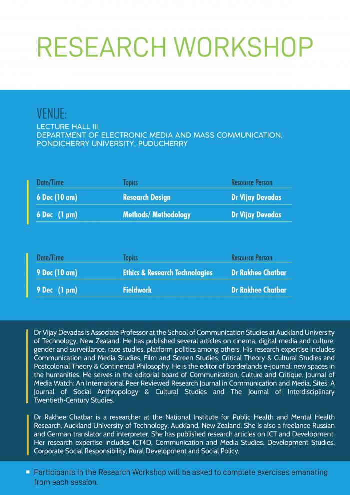 Research Workshop | Pondicherry University