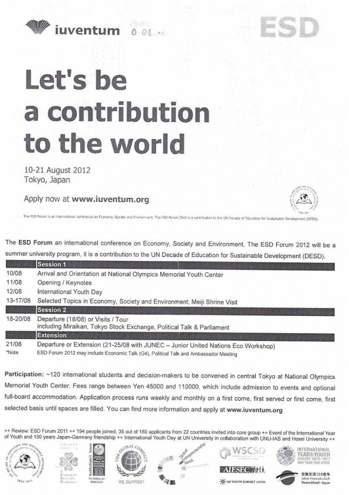 ESD Forum - Let's be a Contribution to the World | Pondicherry University